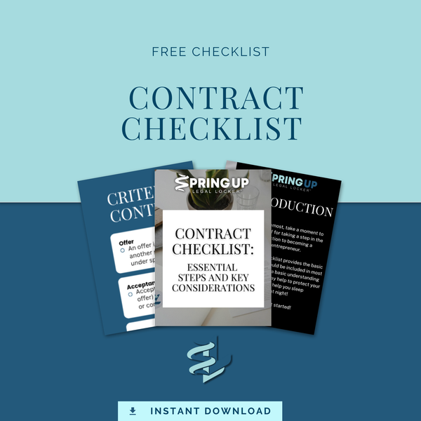 Contract Checklist – Spring Up Legal Locker